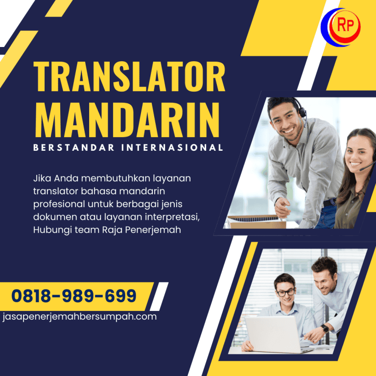 Translator Bahasa Mandarin Berstandar Internasional
